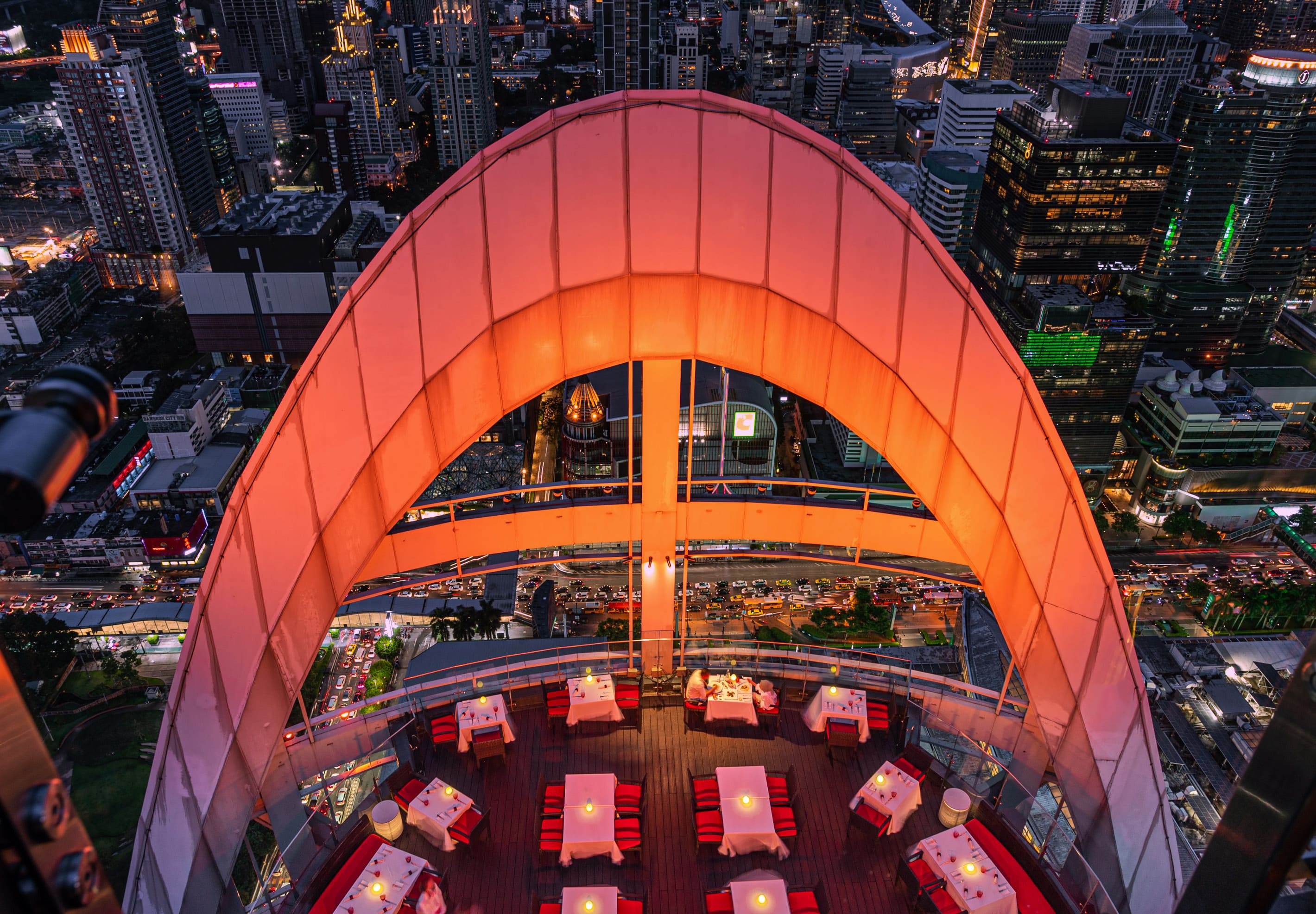 Red Sky Restaurant 55th Floor | Rooftop Dining - Spectacular Views | Bangkok | Hungry Hub